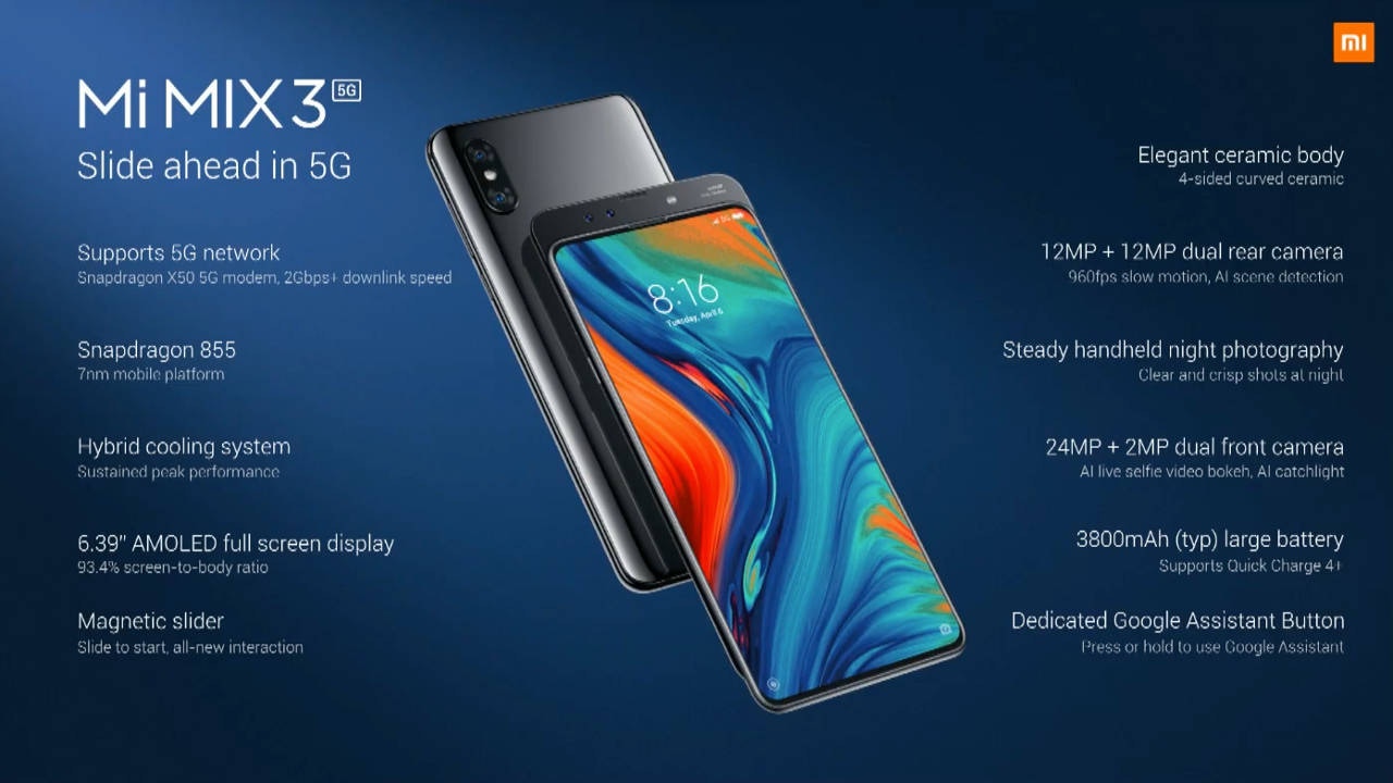 小米 MIX 3 5G 版及小米 9 國際版 MWC 2019 發布