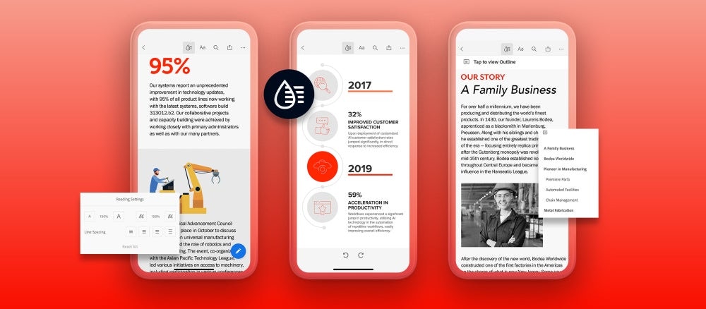 Acrobat Reader推「Liquid Mode」 PDF可自動建智能大綱排版