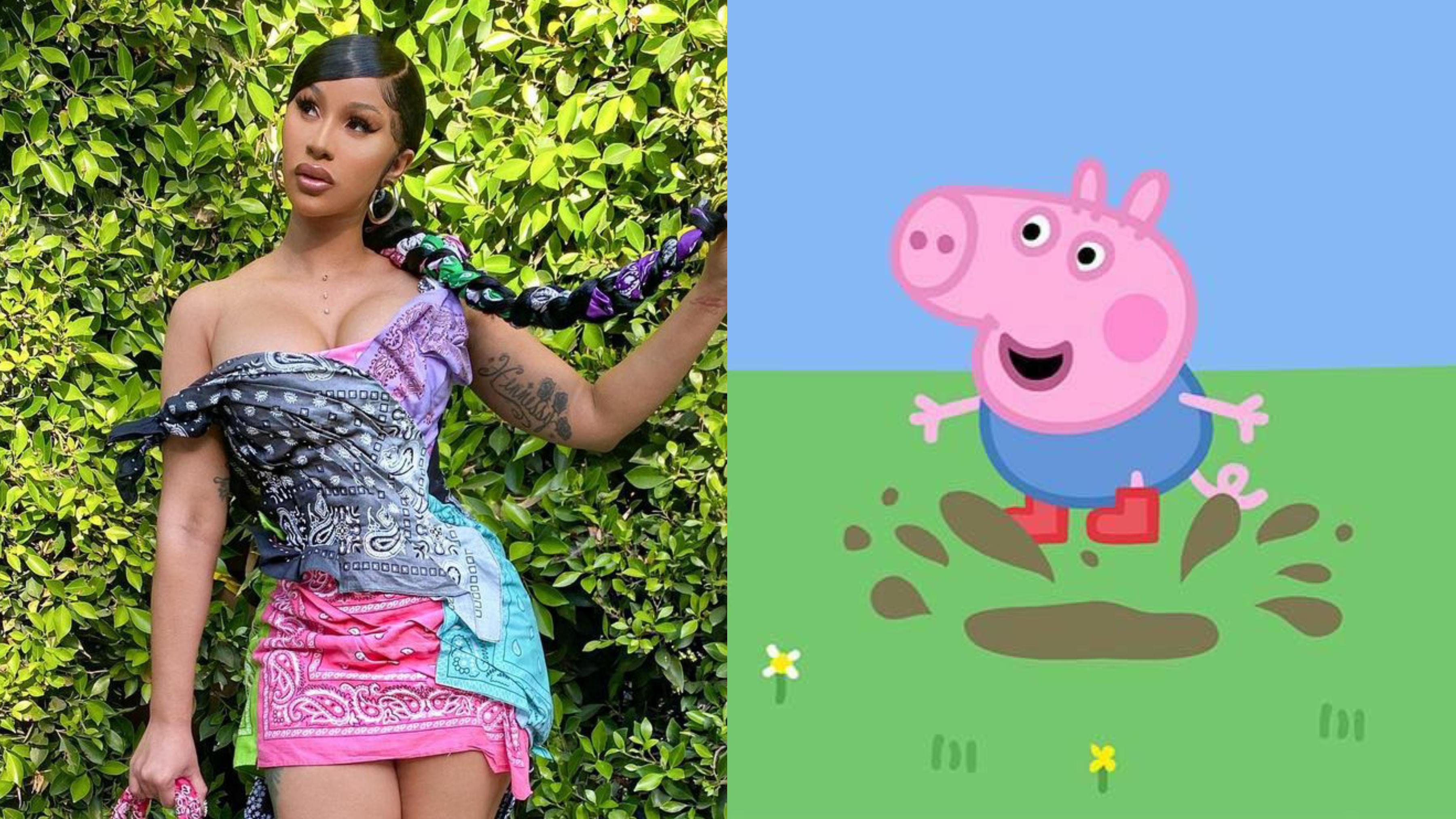 Cardi B公開向Peppa Pig挑機 鬧爆卡通情節教壞2歲女兒