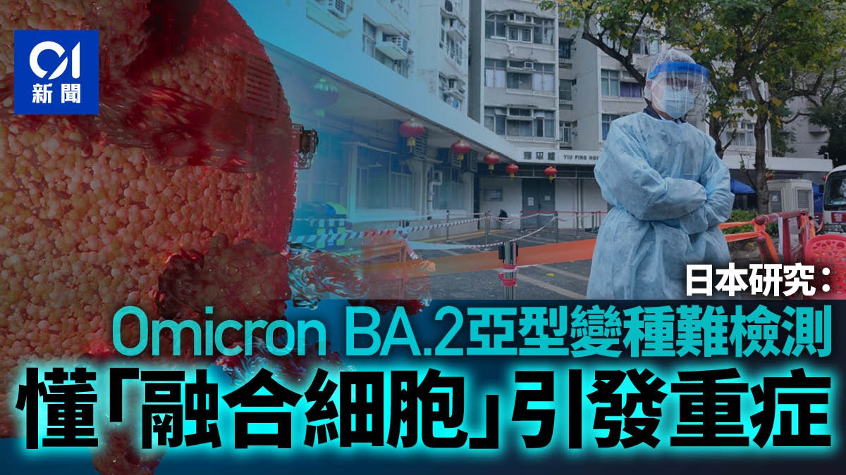 Omicron｜日本研究：BA.2更具傳染性與破壞力 應以新變種看待