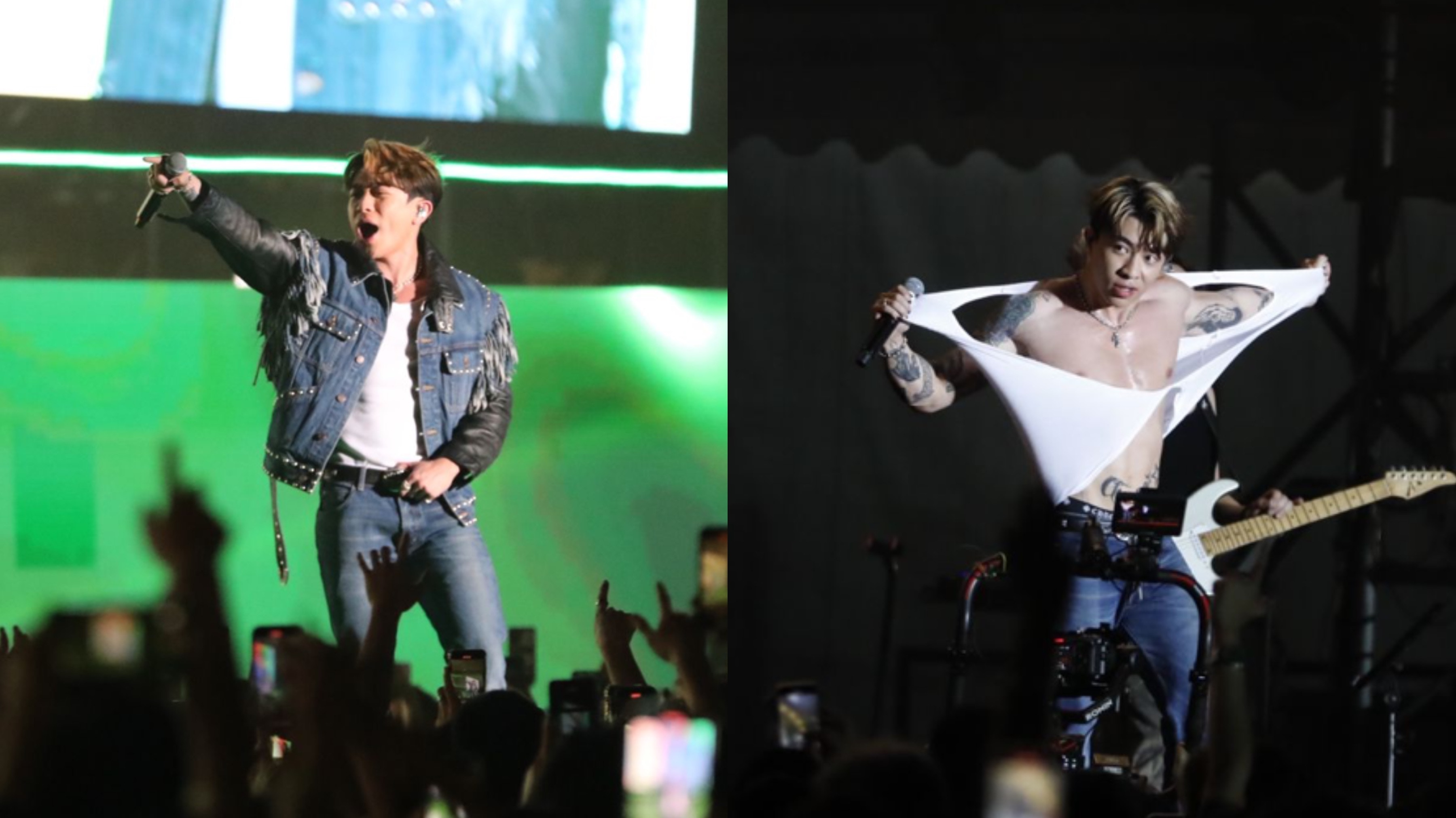 Tyson Yoshi's top shirt is stripped piece by piece to let fans touch ...