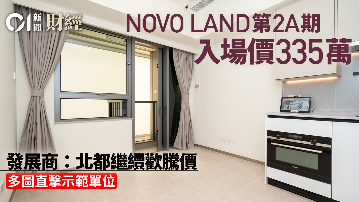 NOVO LAND第2A期首批186伙 折實均價13598元 開放式戶最平335萬