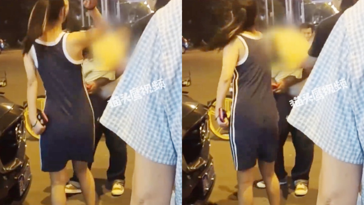 摸錯人!內地色狼當街鹹豬手 遭火爆馬尾女「狂呼巴掌」再踢要害