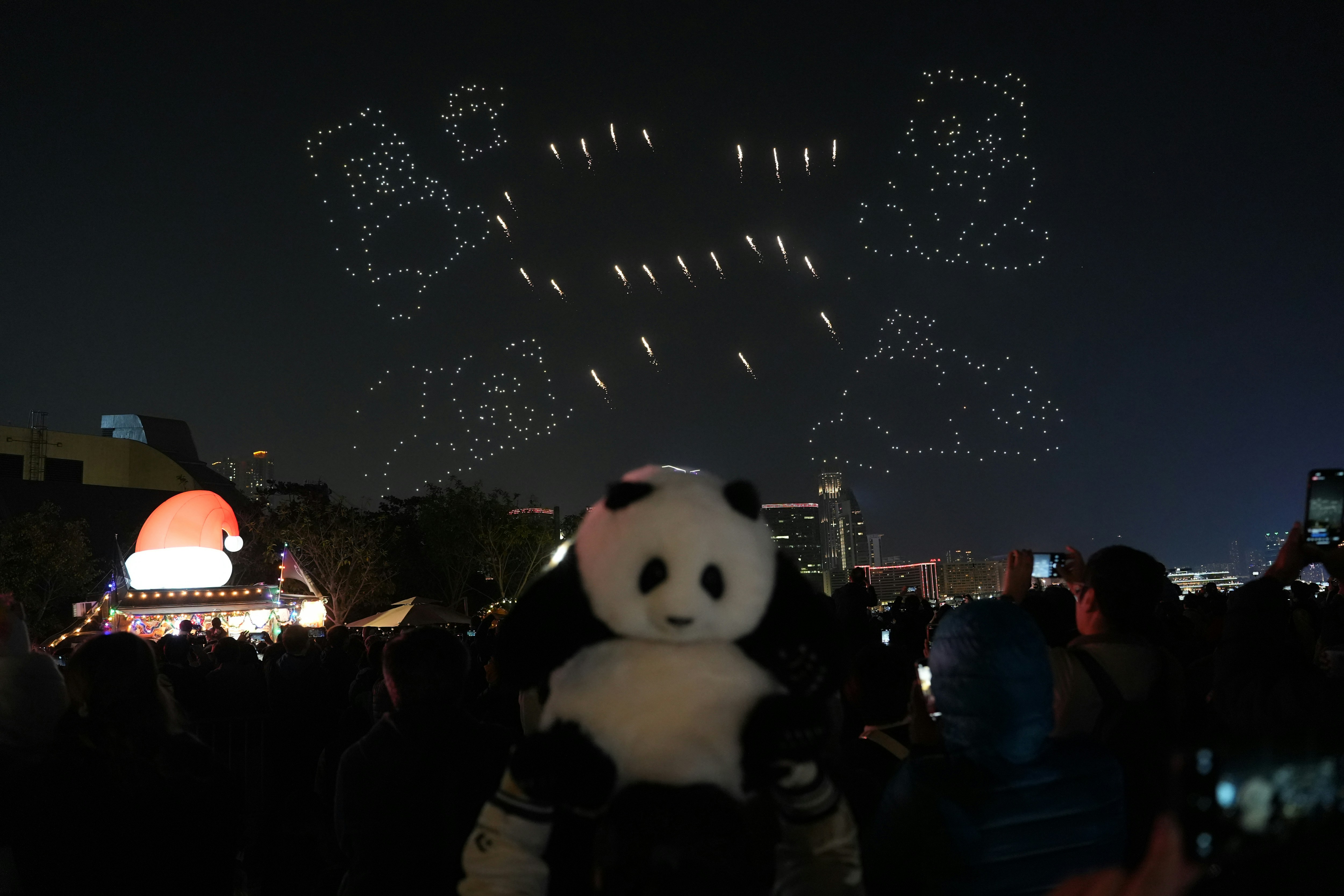 PANDA GO Fireworks Drone Display Lights Up Hong Kong's Sky - News ...